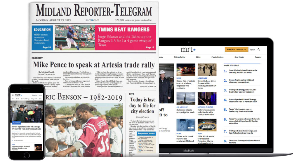 Midland Reporter-Telegram Subscription & Home Delivery | Subscriber ...